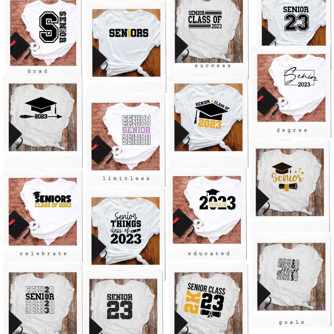 Senior Stacked Graduation Sublimation T-shirt - Etsy