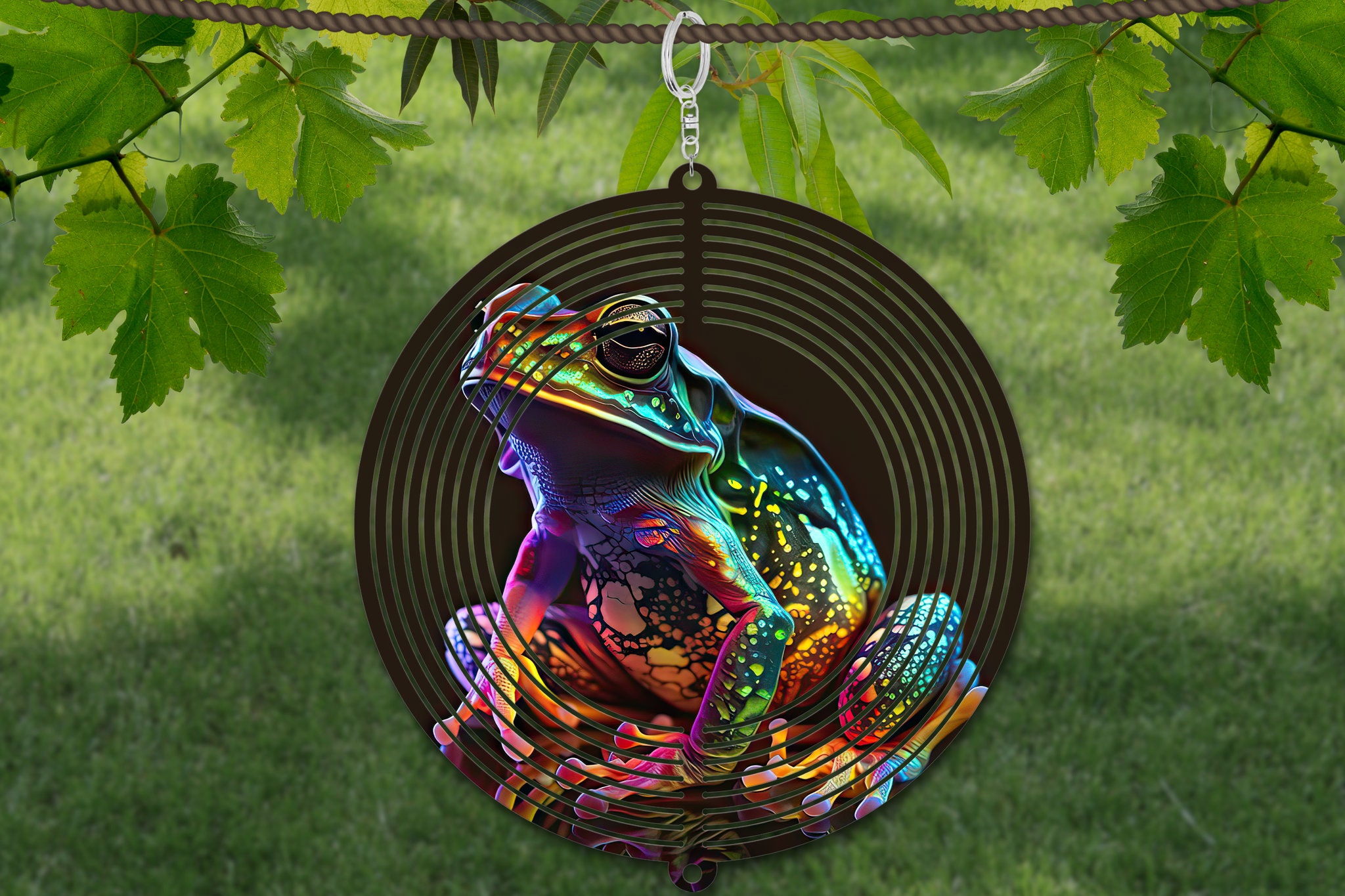 Black Neon Frog Pose Wind Spinner - Etsy