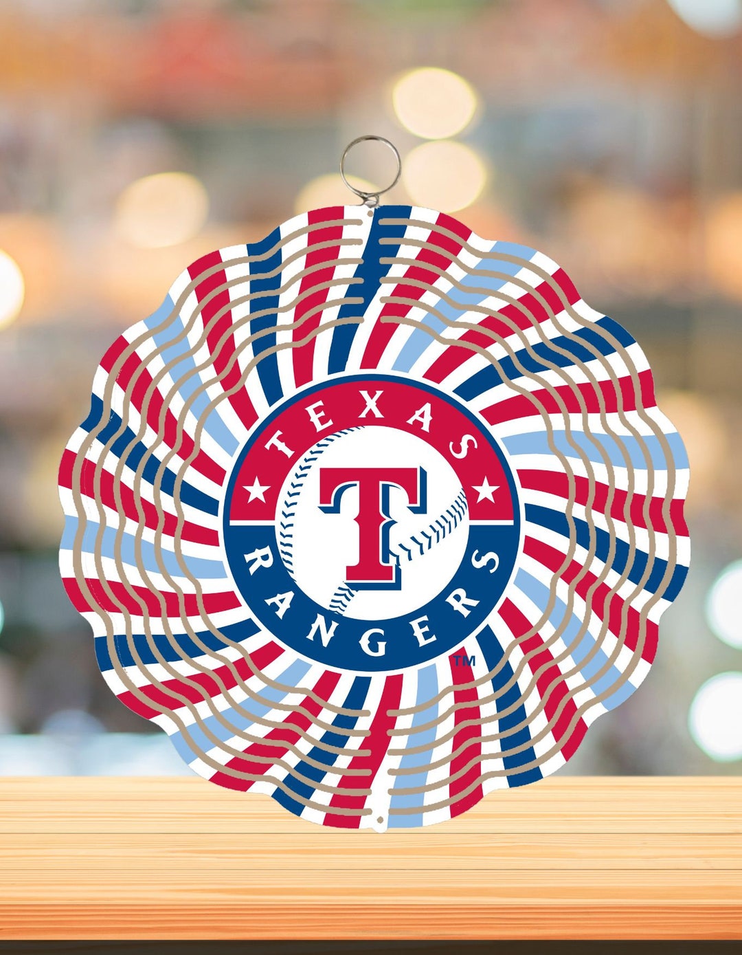 Texas Baseball Wavy Team Wind Spinner - Etsy