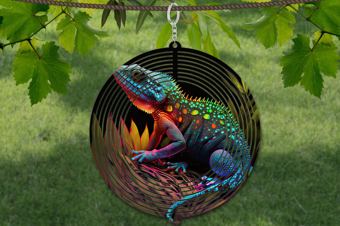 Black Neon Lounging Lizard Wind Spinner - Etsy