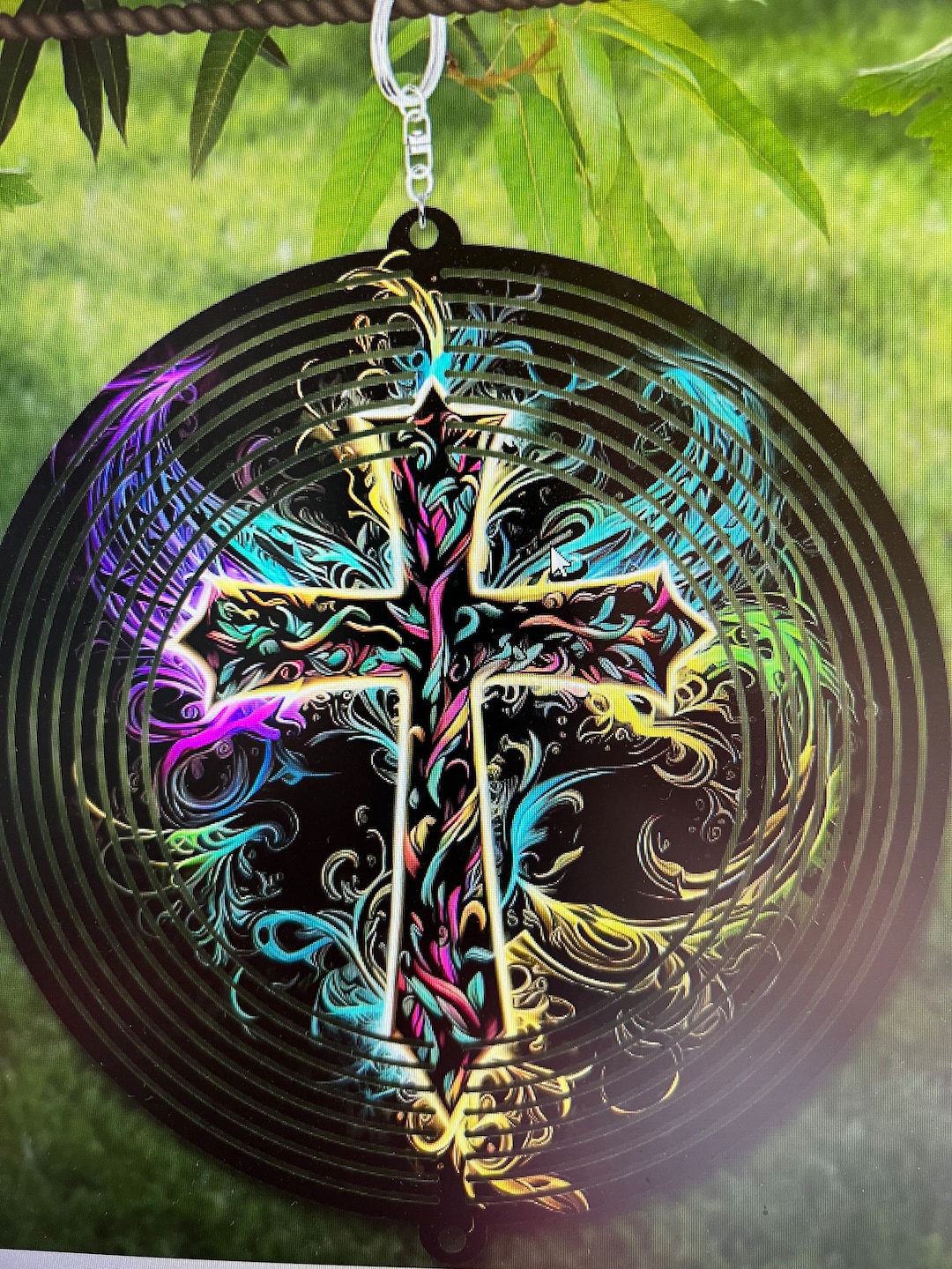 Black Neon Cross Wind Spinner - Etsy