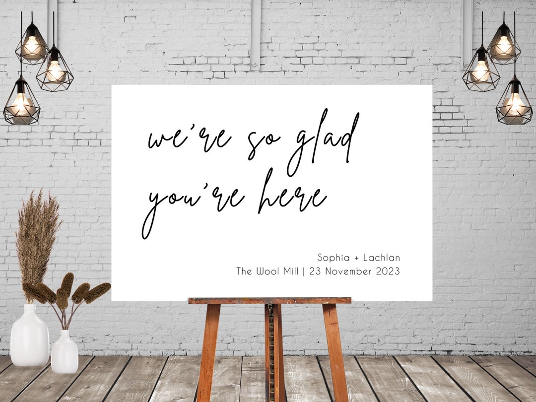 Editable Welcome Sign Template Wedding Simple Black Design - Etsy