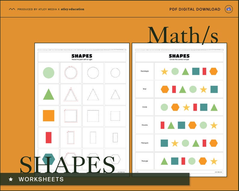 Learning Shapes Worksheets (2D and 3D Shapes) | Classroom Supplies ...