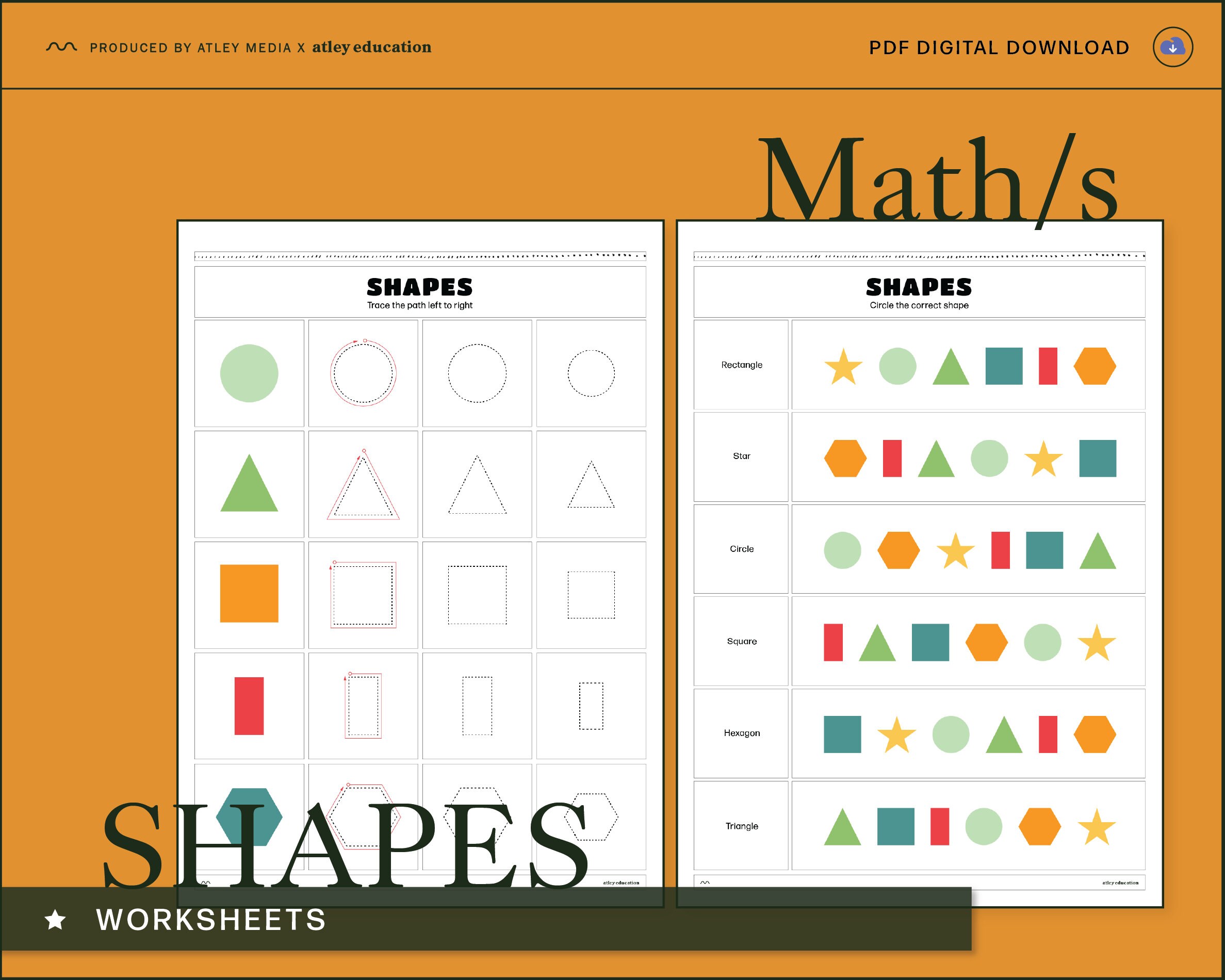Learning Shapes Worksheets 2D and 3D Shapes Classroom Supplies Learning ...