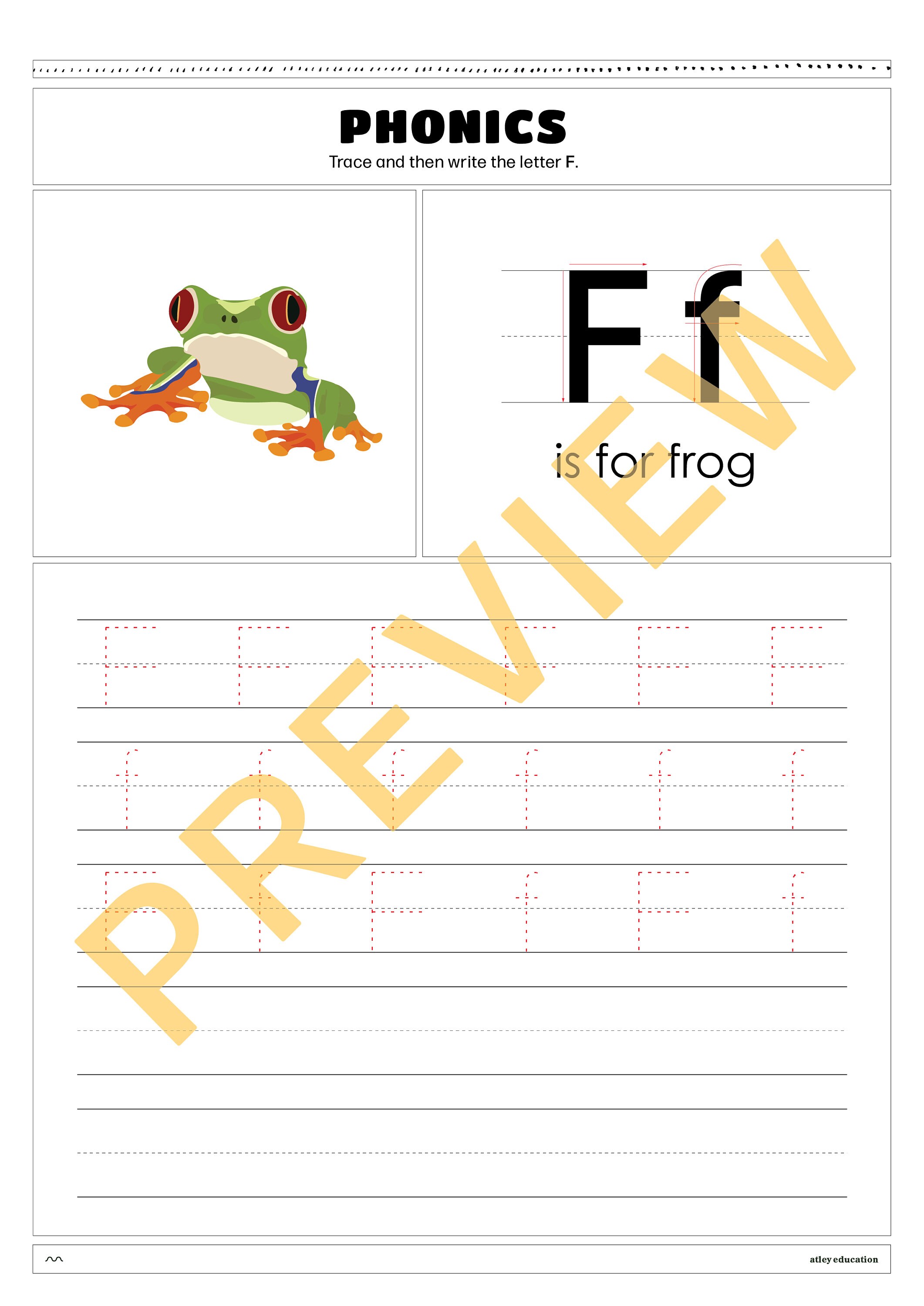 Phonics Animal Alphabet Tracing & Writing Worksheets Letter Formation ...