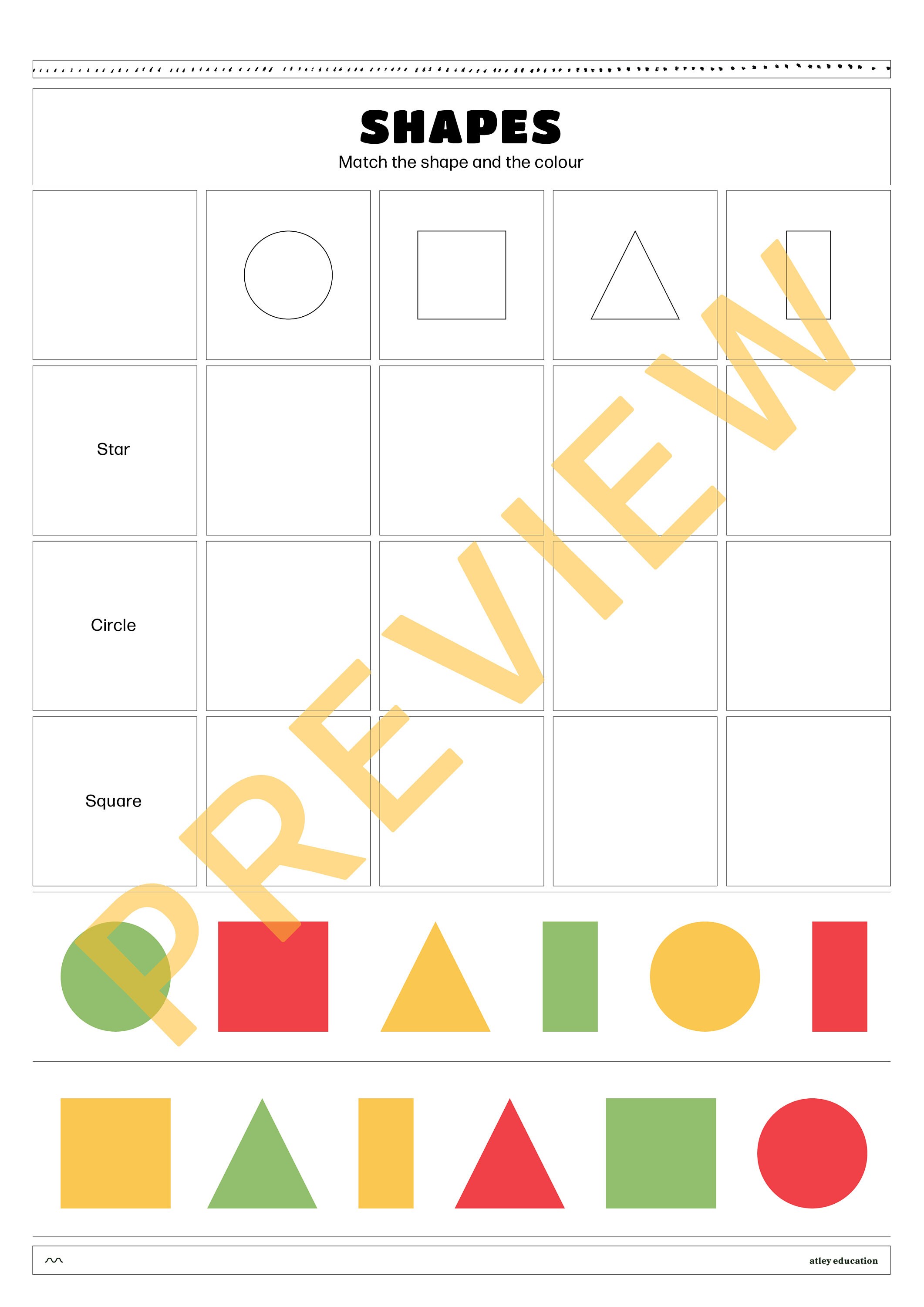 Learning Shapes Worksheets (2D and 3D Shapes) | Classroom Supplies ...