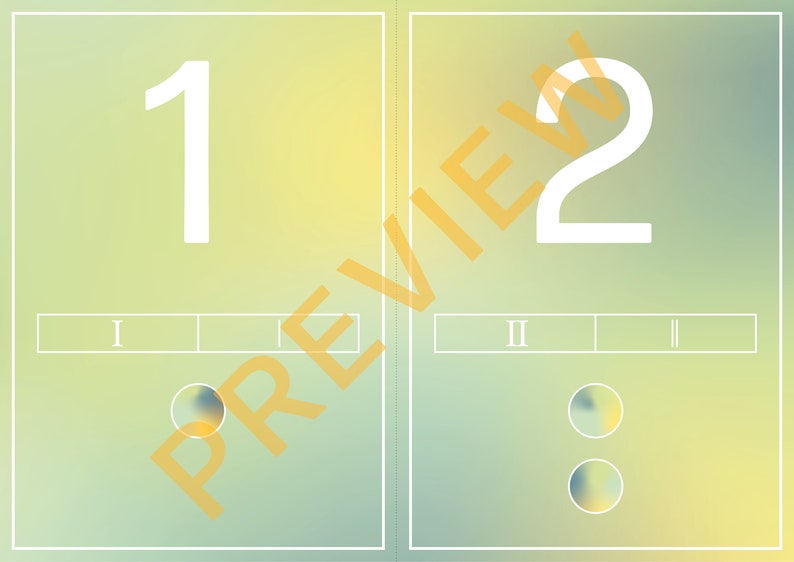 EDITABLE Number Cards - Written, Roman Numerals & Tally Format - Light ...