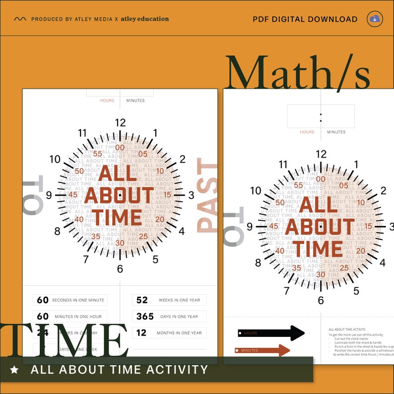 All About Time - Learning Time Activity | Math Worksheets | Maths ...