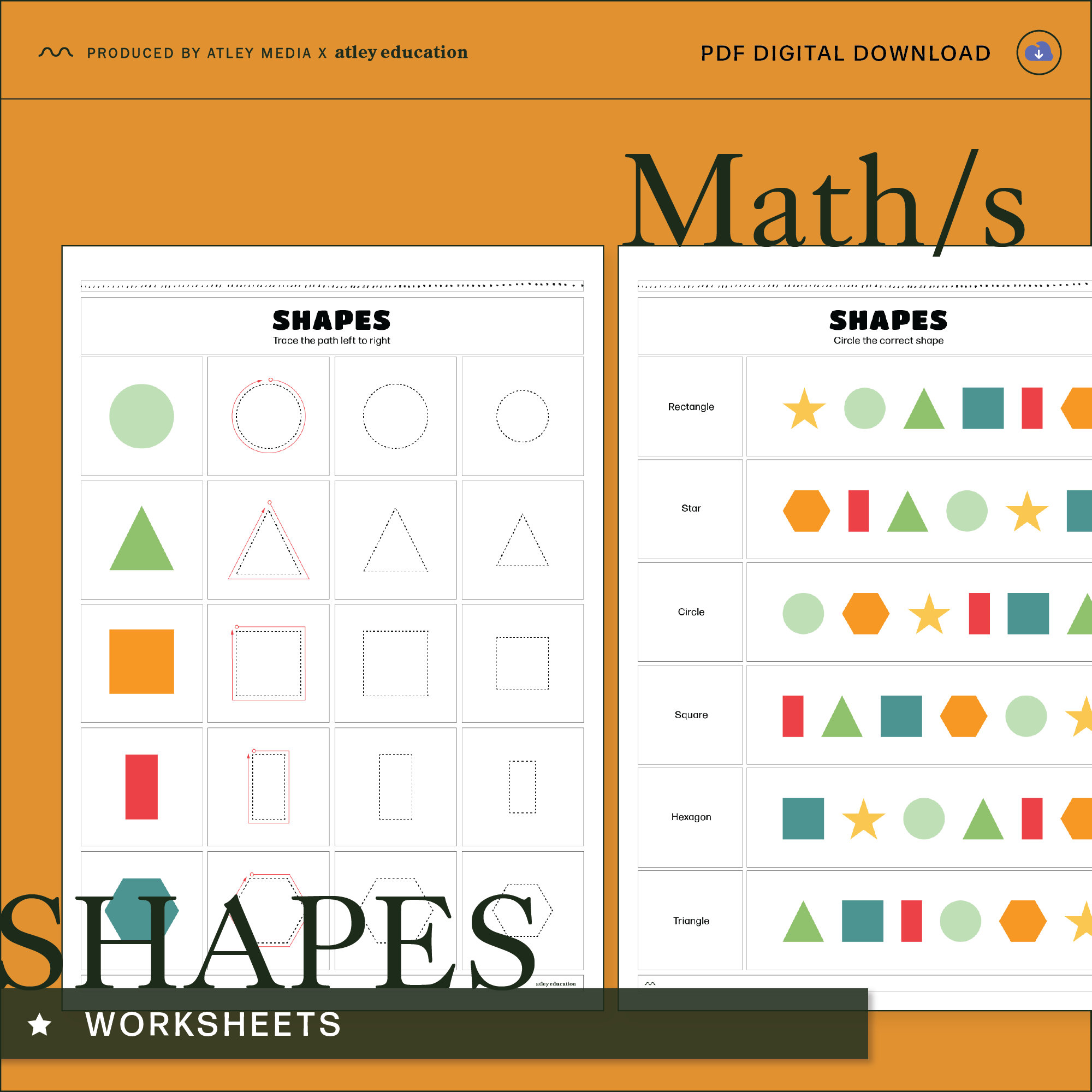 Learning Shapes Worksheets (2D and 3D Shapes) | Classroom Supplies ...