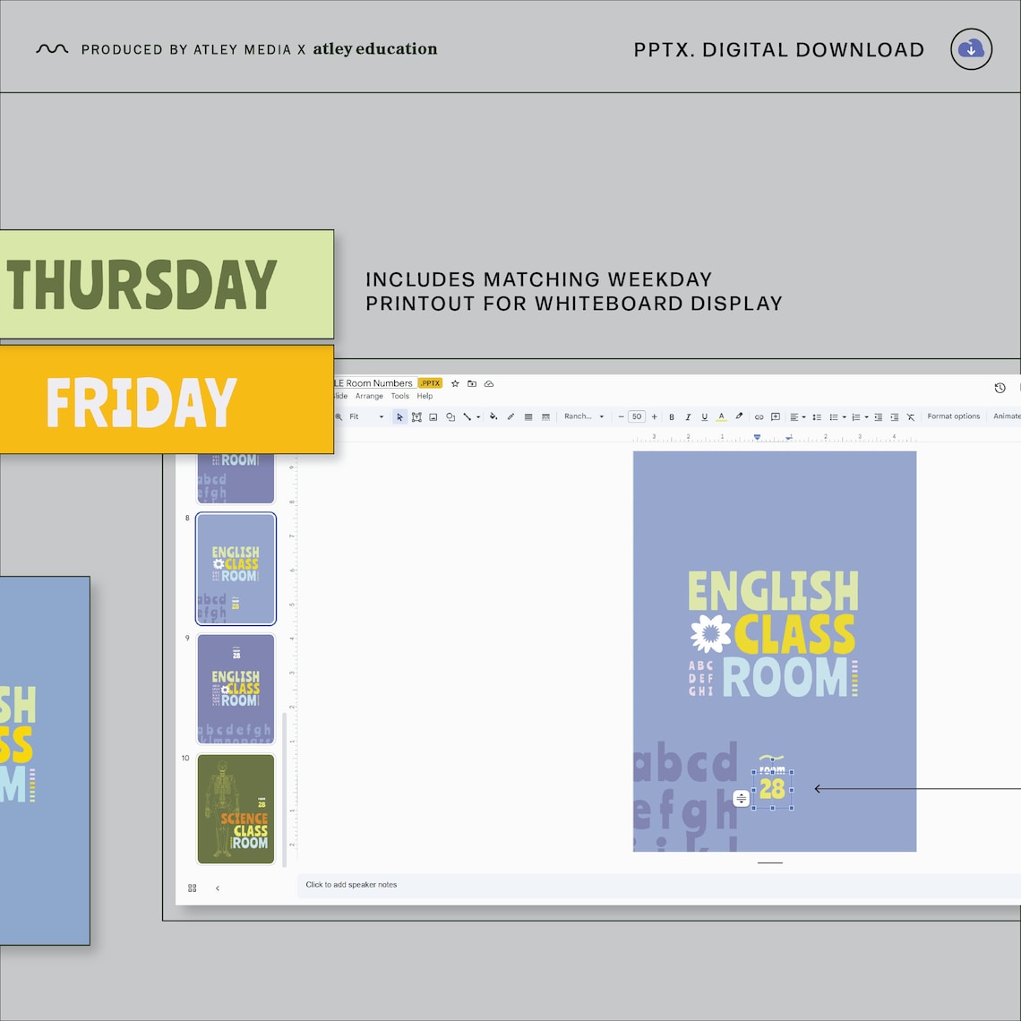 Classroom Signs EDITABLE Room Number Labels With Days of the Week Name ...