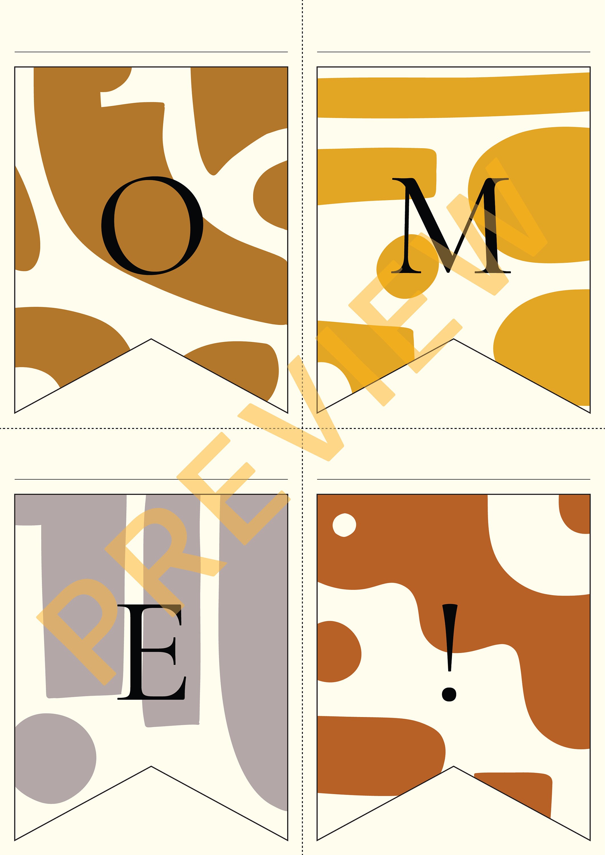 EDITABLE Bunting Classroom Décor Scandinavian Abstract Art Back to ...