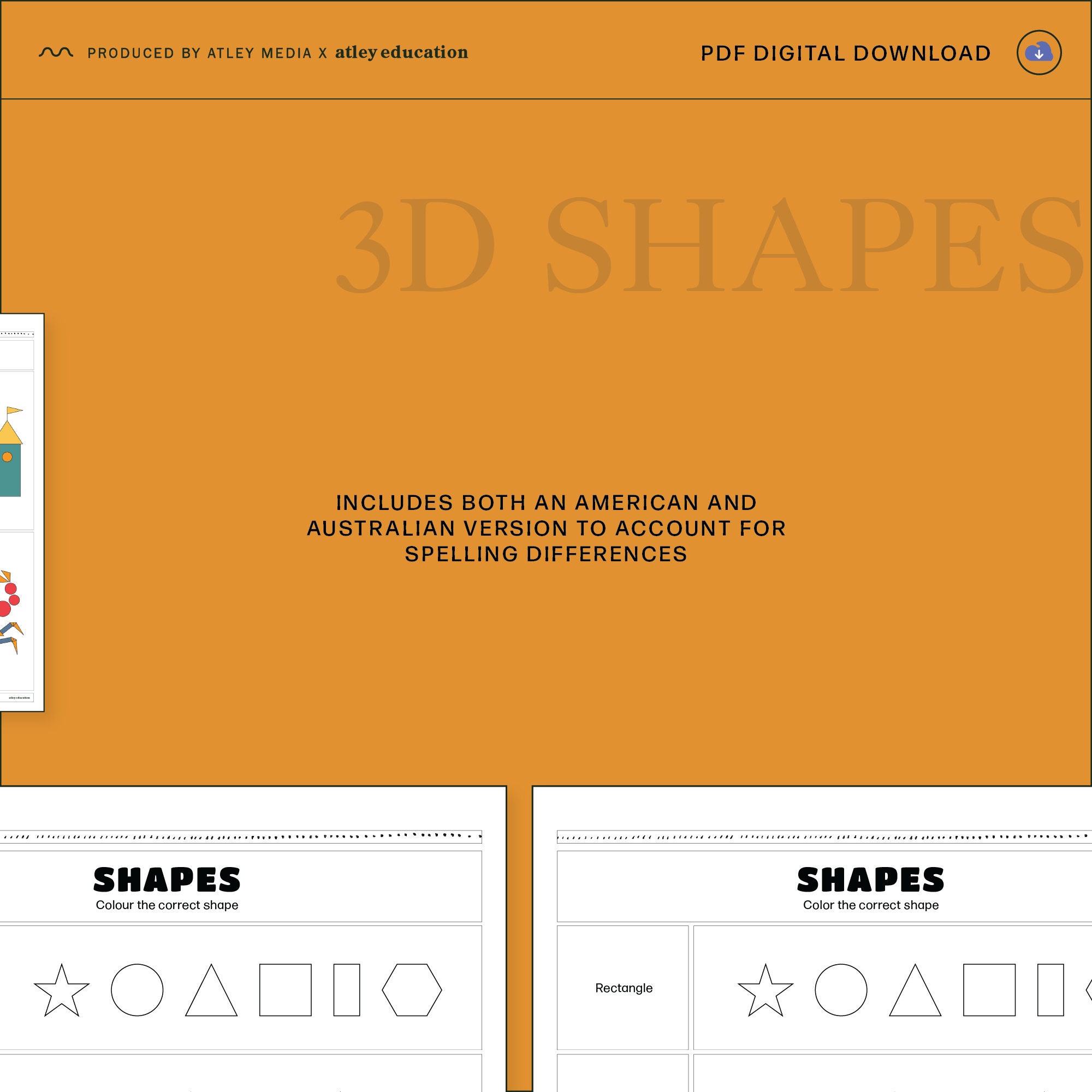 Learning Shapes Worksheets (2D and 3D Shapes) | Classroom Supplies ...