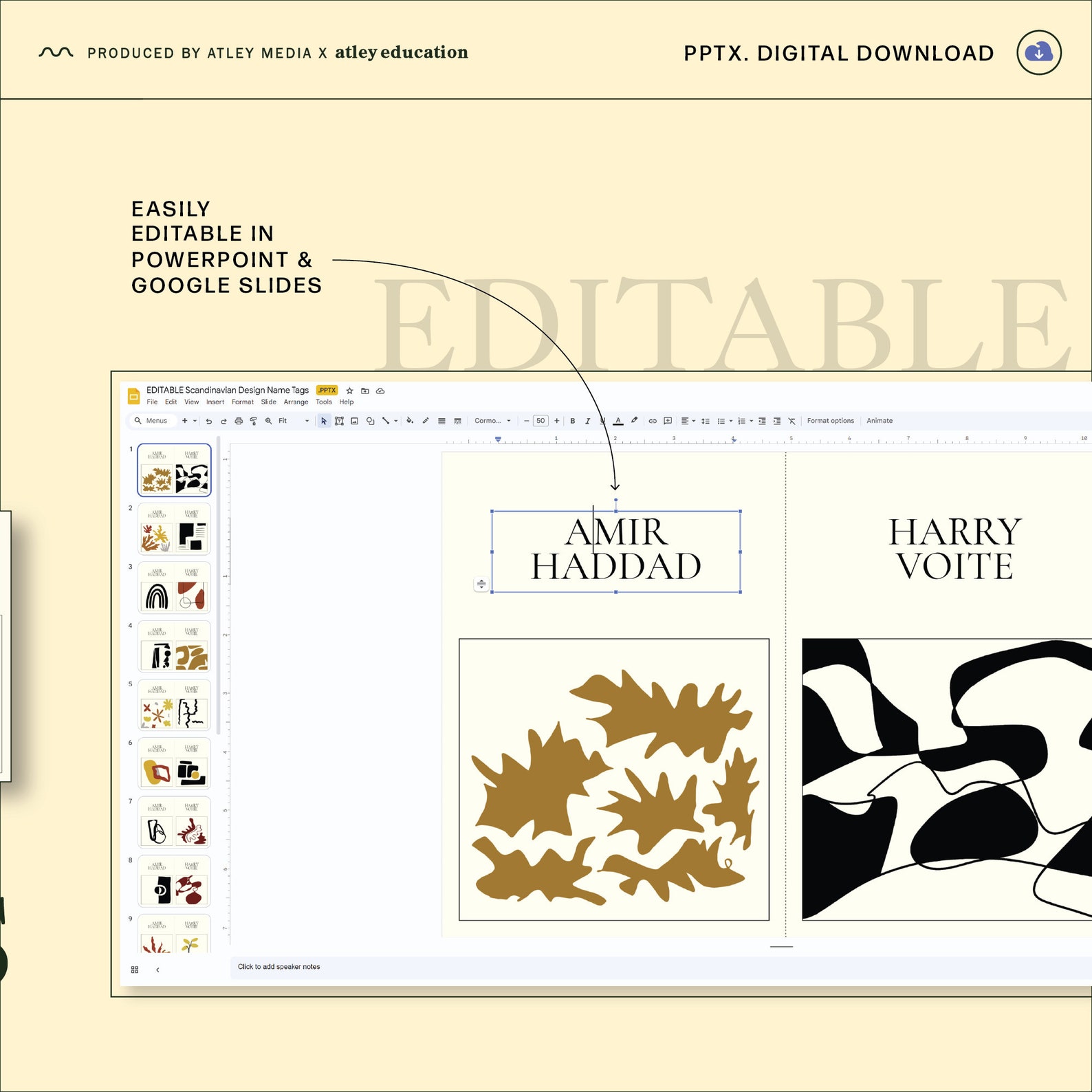 EDITABLE Name Tags - Scandinavian Art Design - Classroom Decor Back to ...