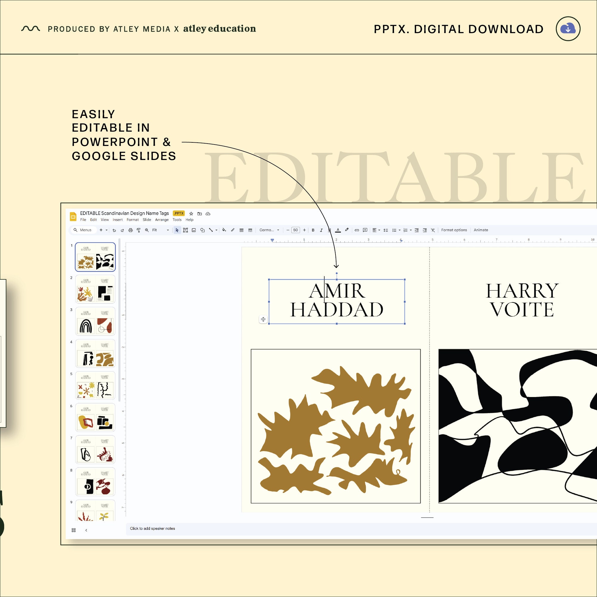 EDITABLE Name Tags - Scandinavian Art Design - Classroom Decor Back to ...