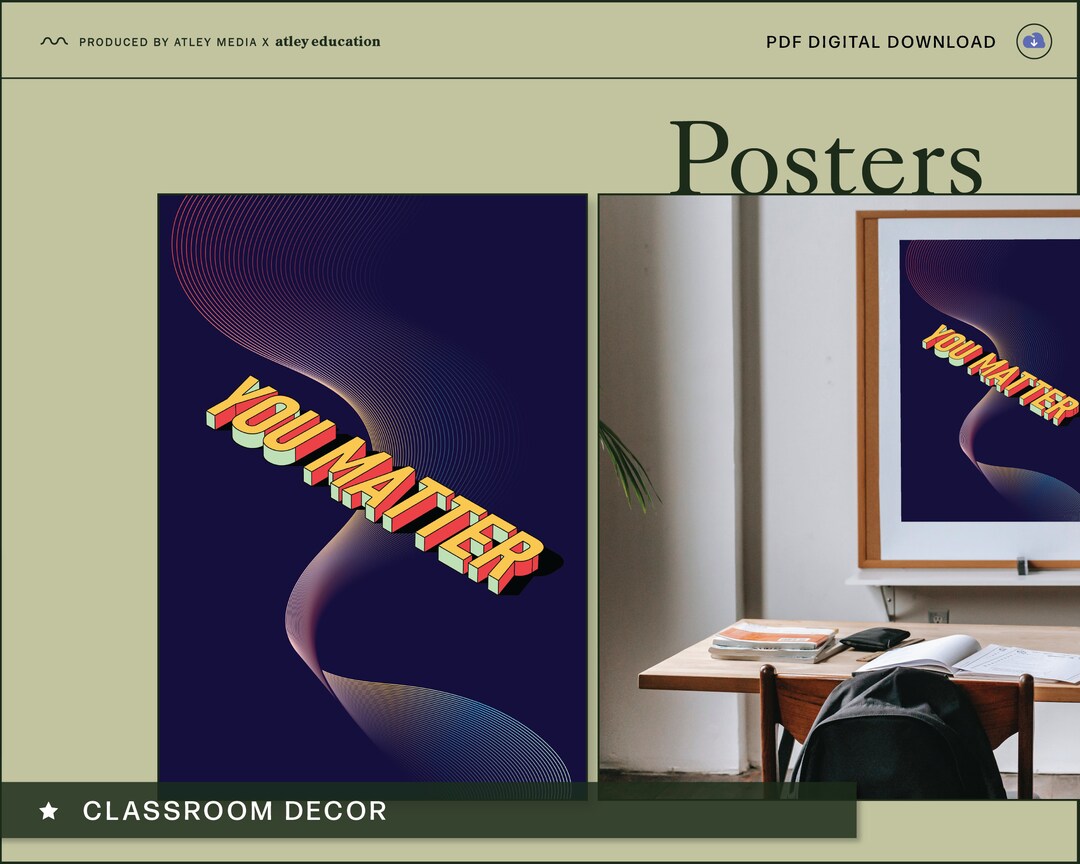 You Matter Poster - Back to School Classroom Décor, Growth Mindset ...