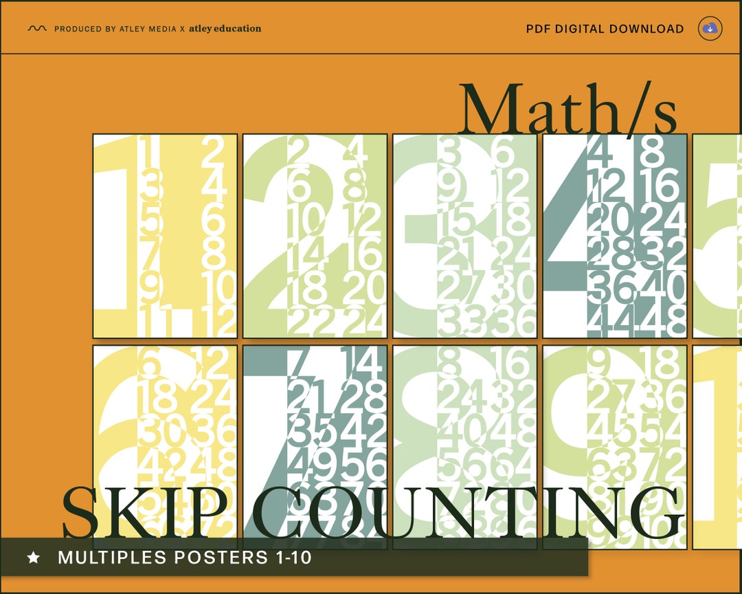 Skip Counting / Multiples Posters for the Maths Classroom (1-10 ...