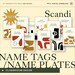 EDITABLE Name Tags Scandinavian Art Design Classroom Decor Back to ...