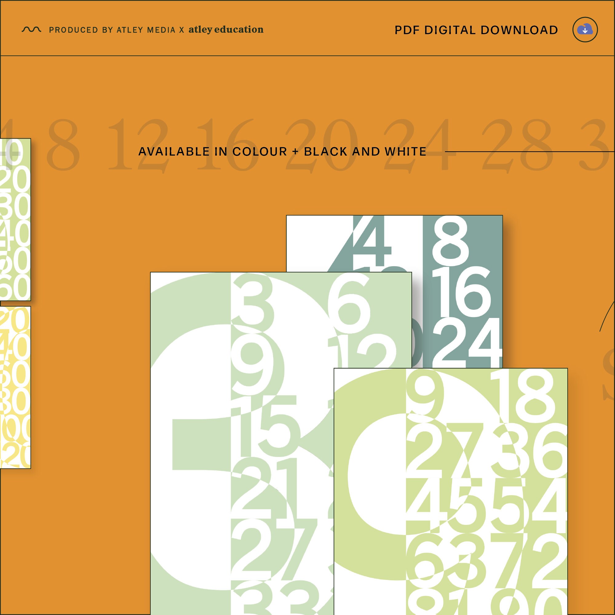 Skip Counting / Multiples Posters for the Maths Classroom 1-10 Light ...