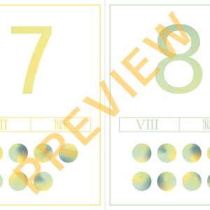 EDITABLE Number Cards - Written, Roman Numerals & Tally Format - Light ...