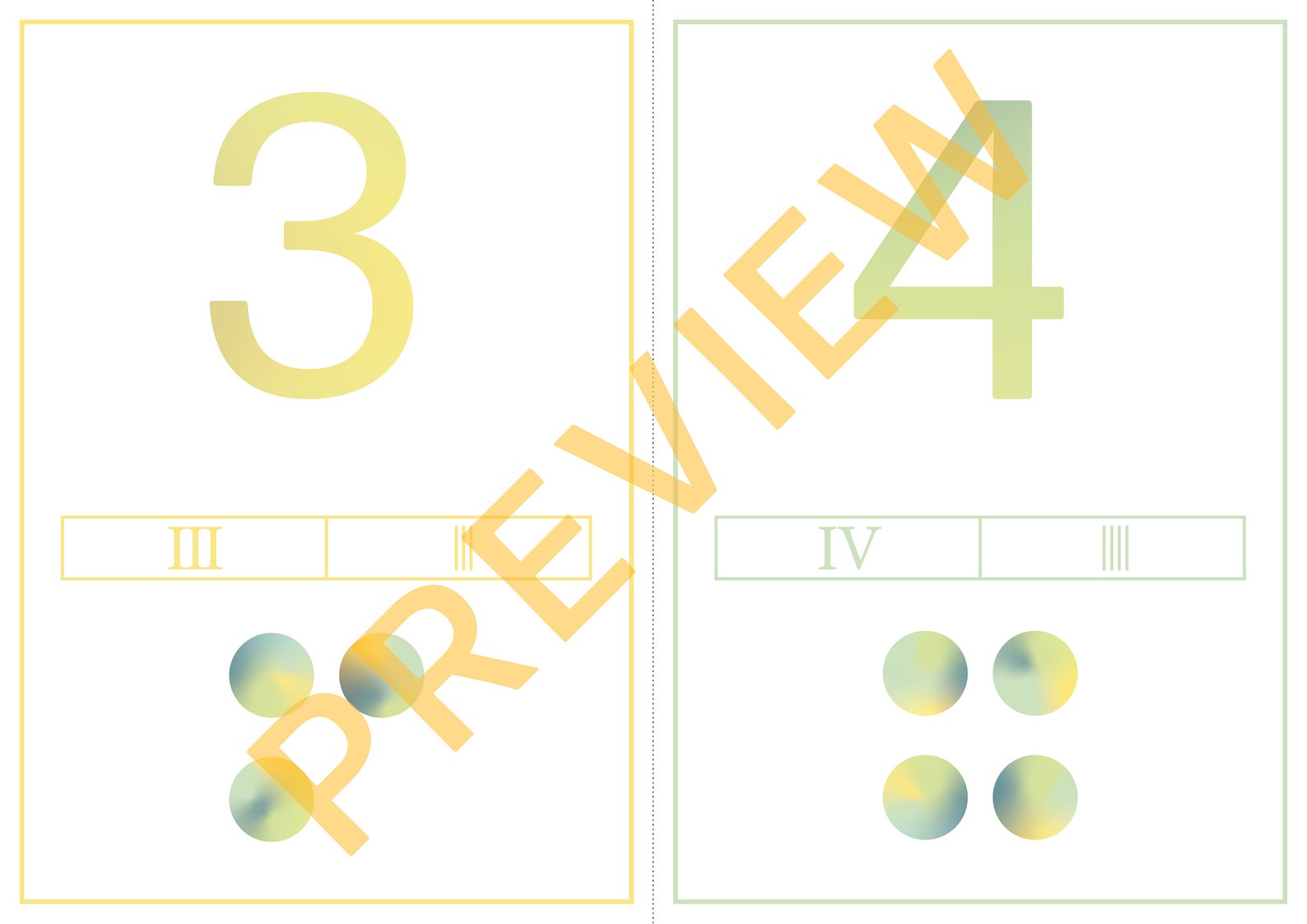 EDITABLE Number Cards - Written, Roman Numerals & Tally Format - Light ...