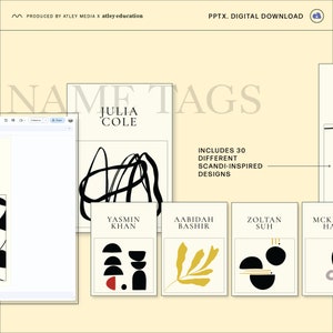 EDITABLE Name Tags - Scandinavian Art Design - Classroom Decor Back to ...