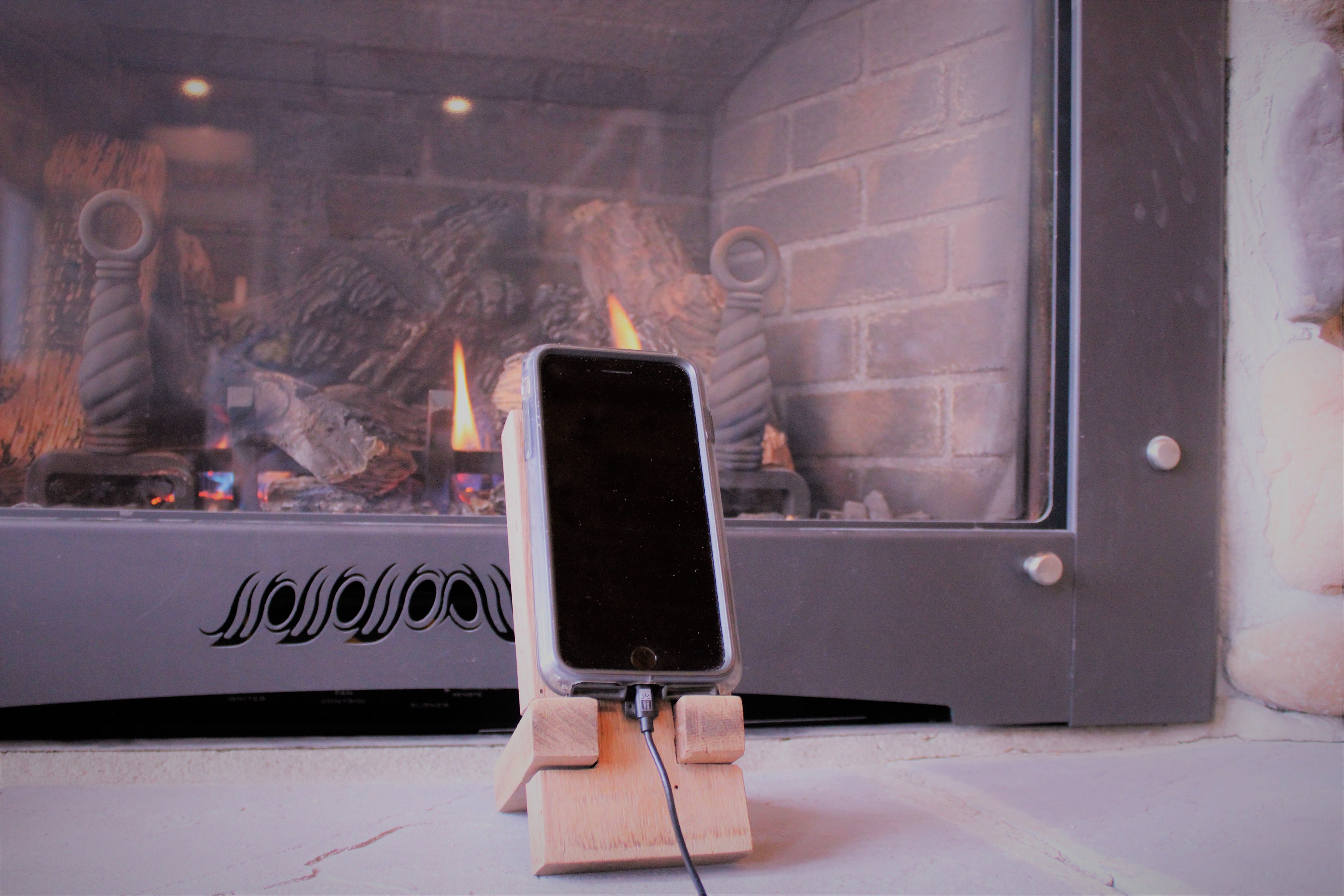 Barnwood Phone Stand / Compact Tablet iPad Stand. Great for Zoom/ Video ...