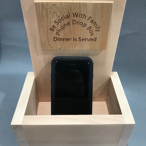 Personalized Unplug Cell Box -be Present - Be Social With Family - Hand ...
