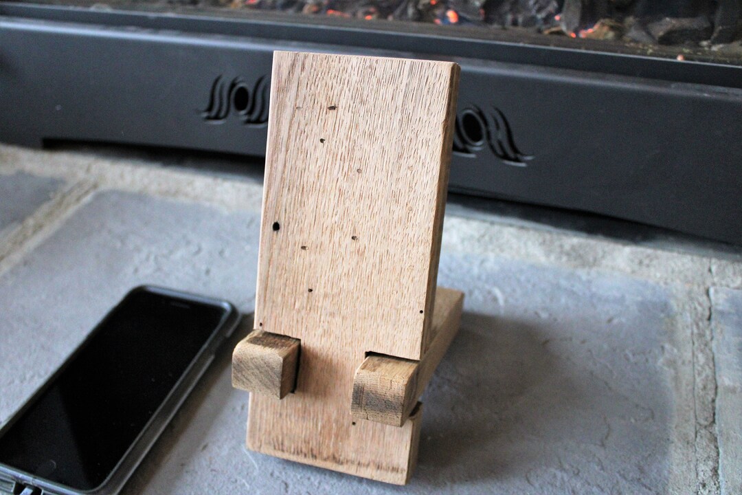 Barnwood Phone Stand / Compact Tablet iPad Stand. Great for Zoom/ Video ...