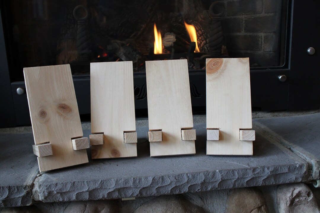 4 Pack Cell Phone Video Call Stand/rest - Unfinished Pine - Etsy