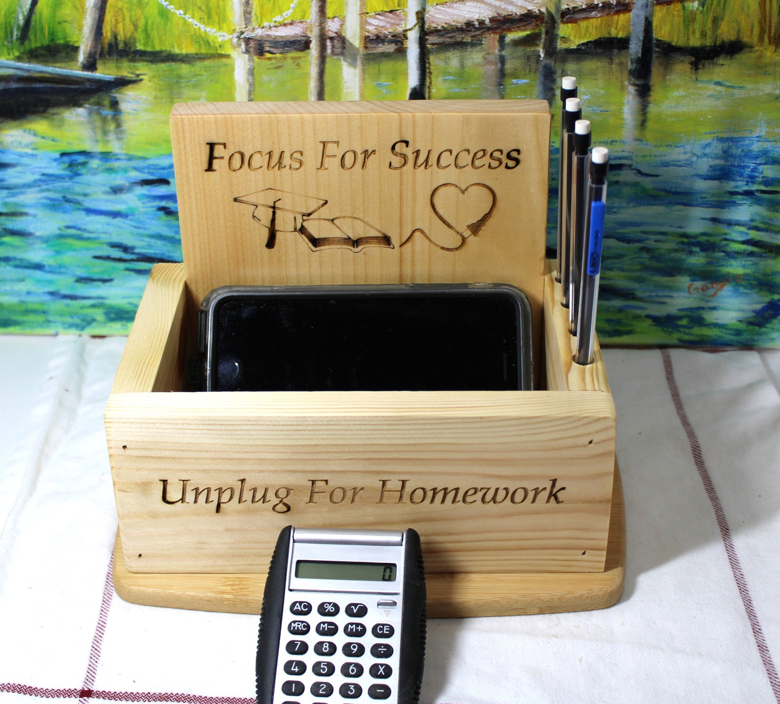 NEW - Unplug Cell Phone Drop Box - Personalized - Unplug for Homework ...