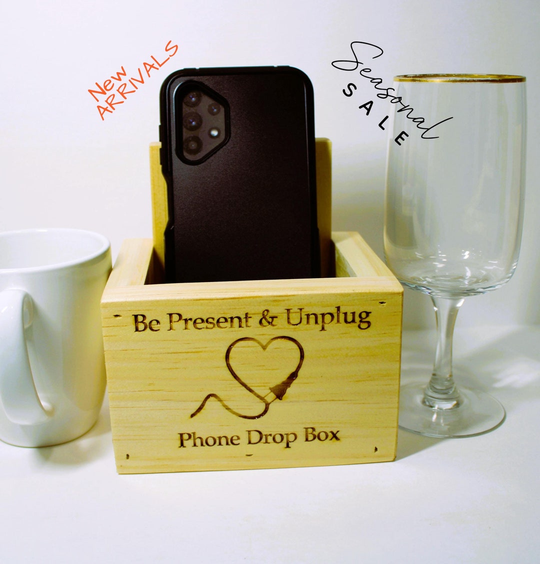 NEW! Unplug Cell Phone Drop Box - Great for the Dinner Table or Night ...