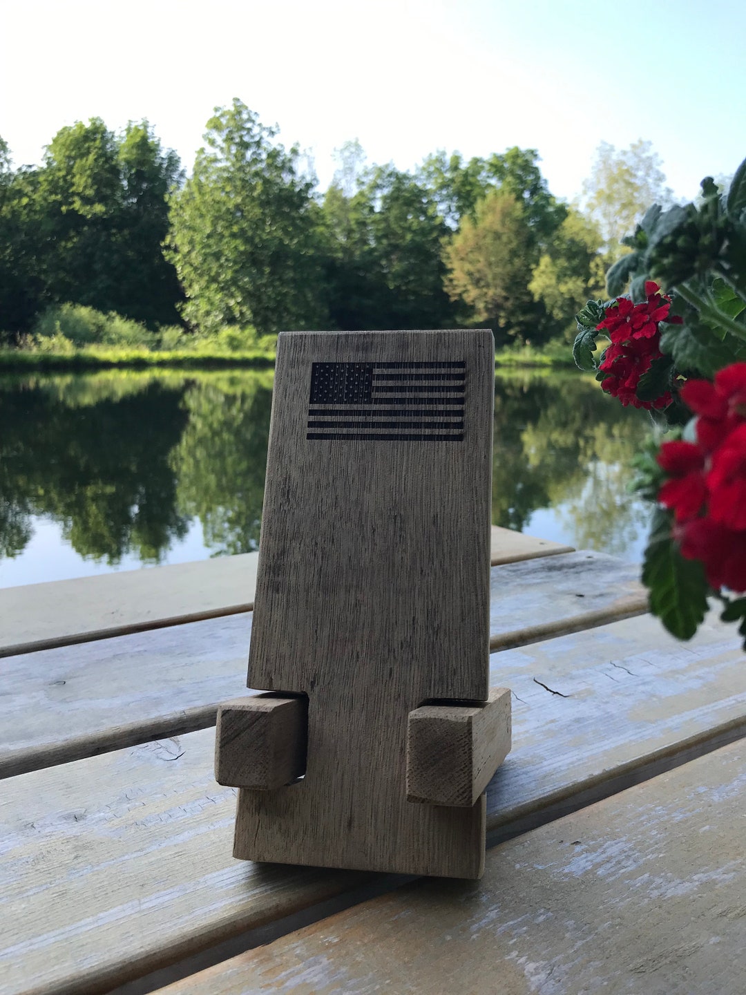 Barnwood Cell Phone Stand/compact Tablet / iPad Stand With Pen Holder ...