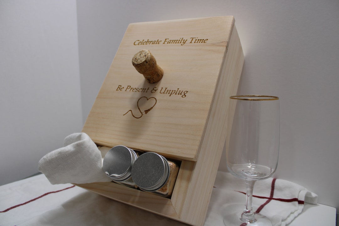 Unplug Cell Phone Drop Box - With Salt and Pepper/ Condiment Storage ...