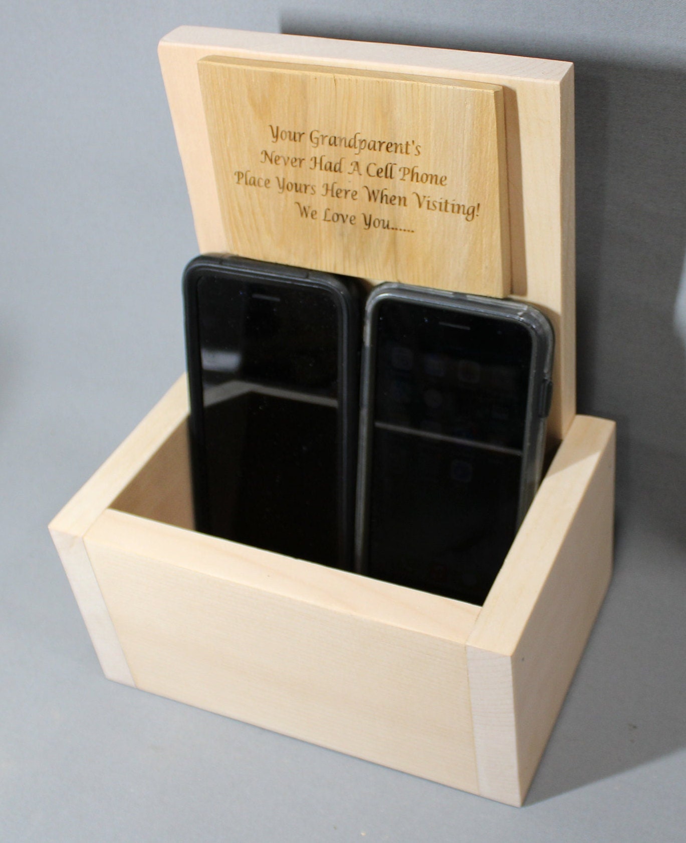 Personalized Unplug Cell Box -be Present - Be Social With Family - Hand ...