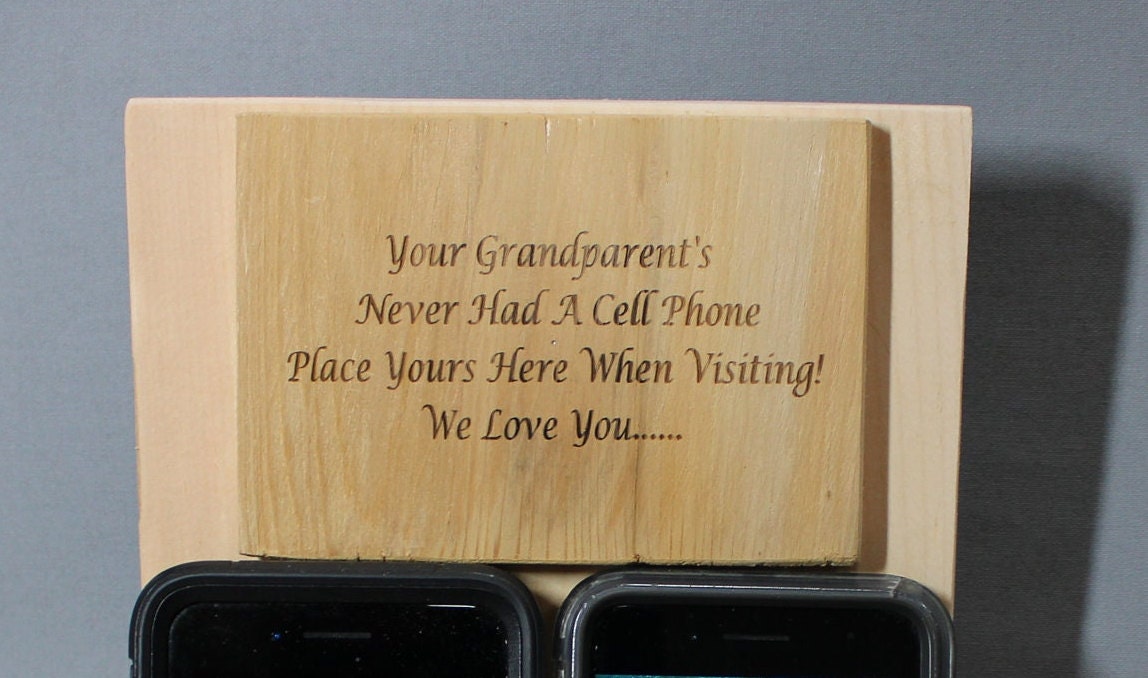 Personalized Unplug Cell Box -be Present - Be Social With Family - Hand ...