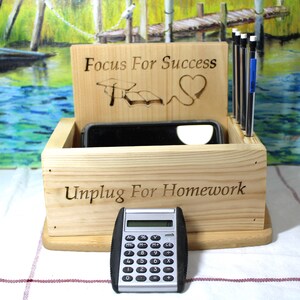 NEW - Unplug Cell Phone Drop Box - Personalized - Unplug for Homework ...