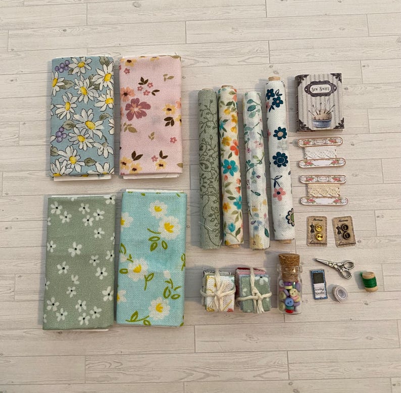 1:12 Scale Dollhouse Sewing Haberdashery Set - Etsy