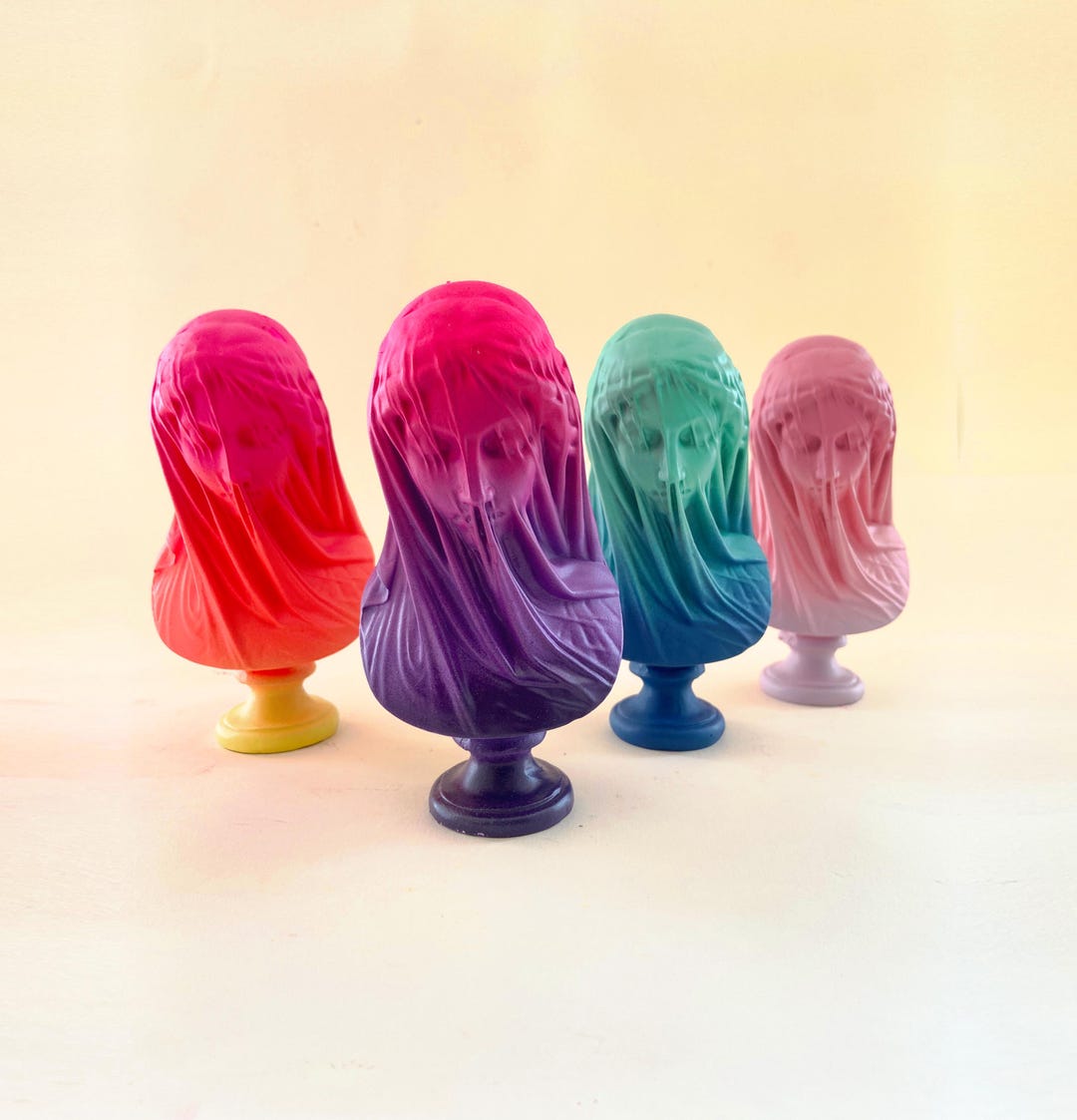 Veiled Virgin Plaster Statue: Bold Color Pop Art Decor - Etsy UK