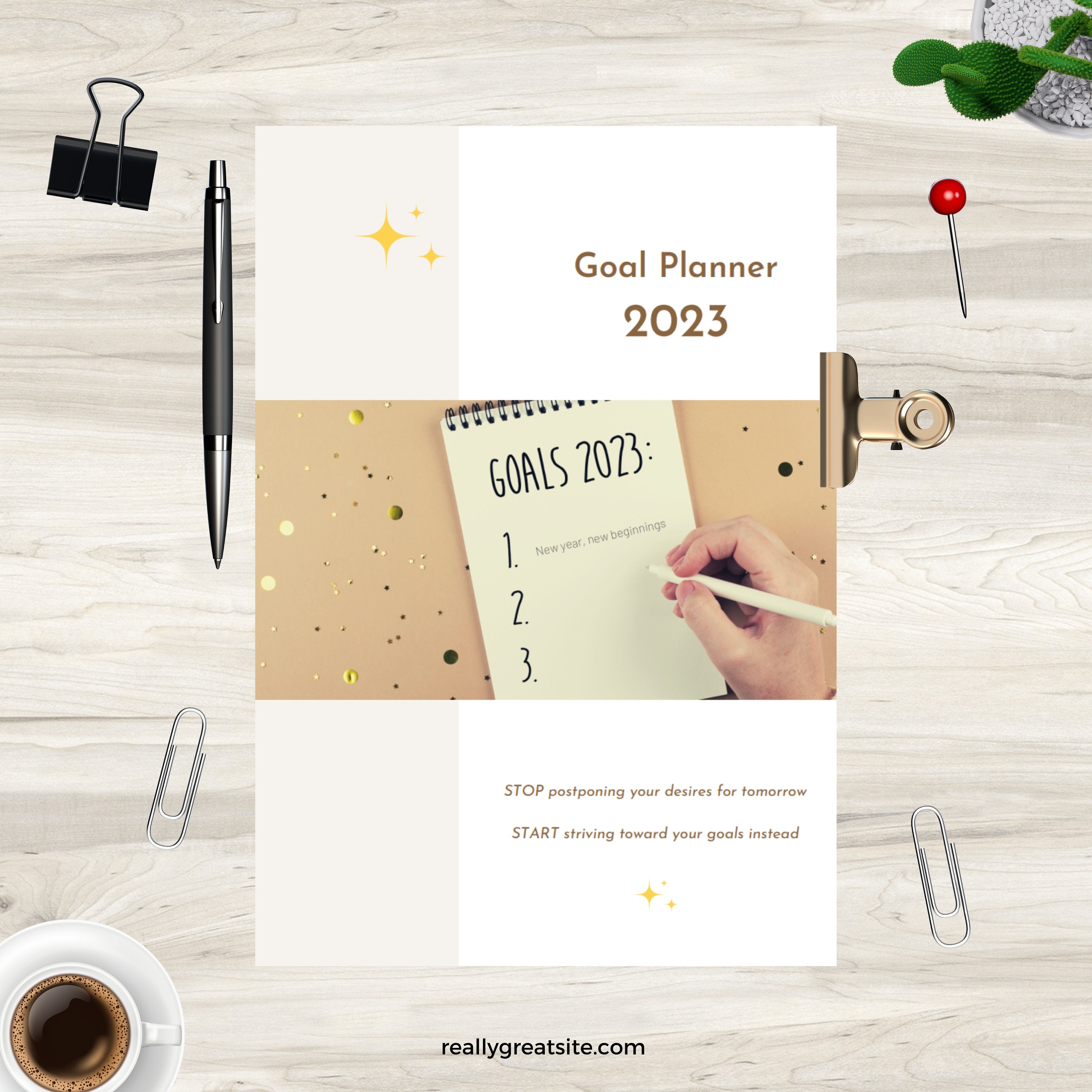 Goal Planner 2023, Success Planner, Vision Board, Yearly Smart Goals ...