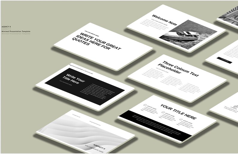Minimal Presentation Template Clean Modern Company - Etsy