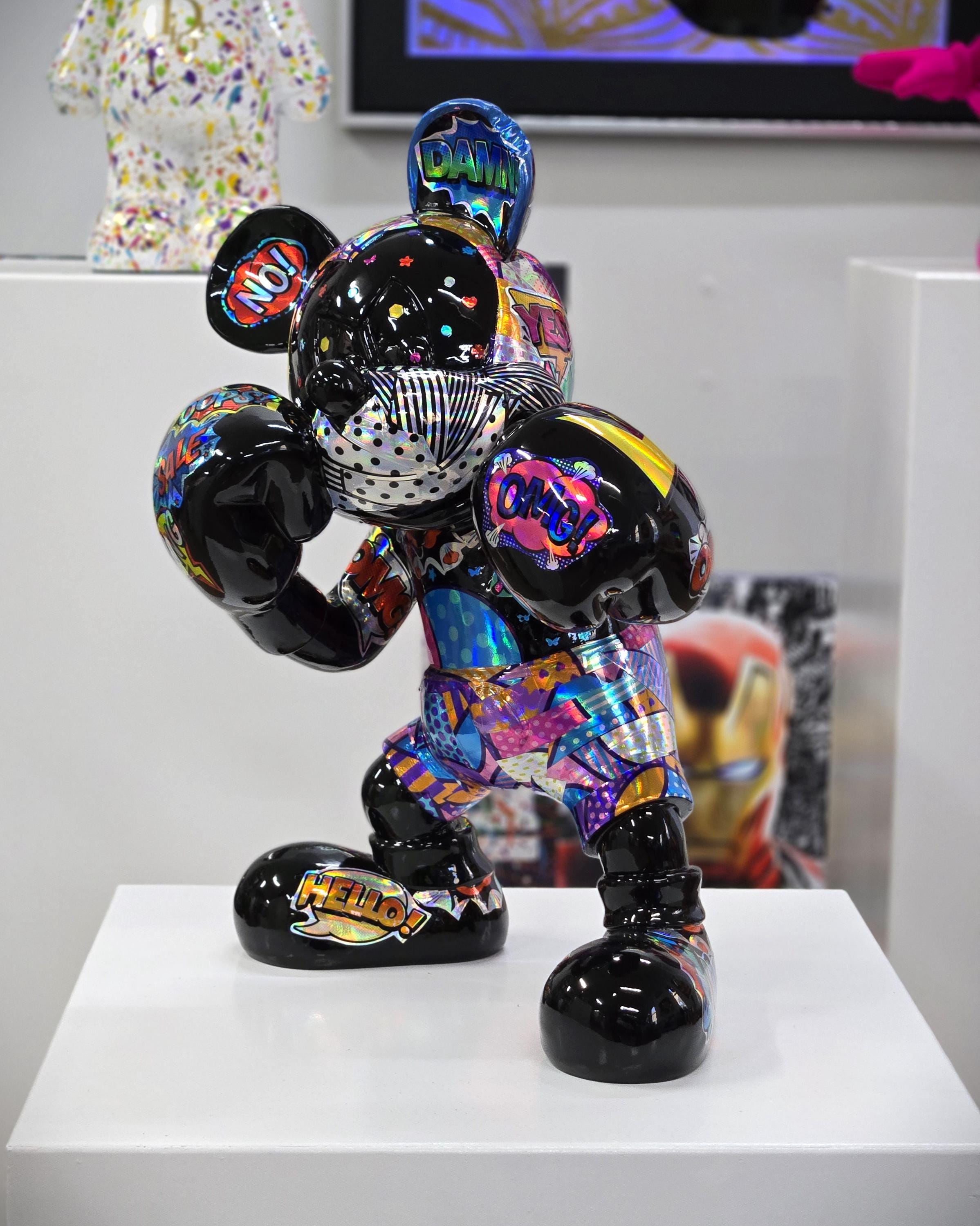 Tyson Boxer Mickey Pop Art Holographic Sculpture, Limited Edition. - Etsy