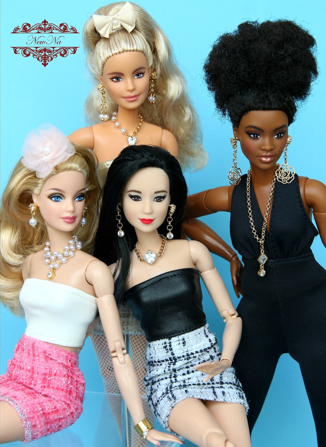 Jewelry for Barbie Doll Necklace Earrings - Etsy