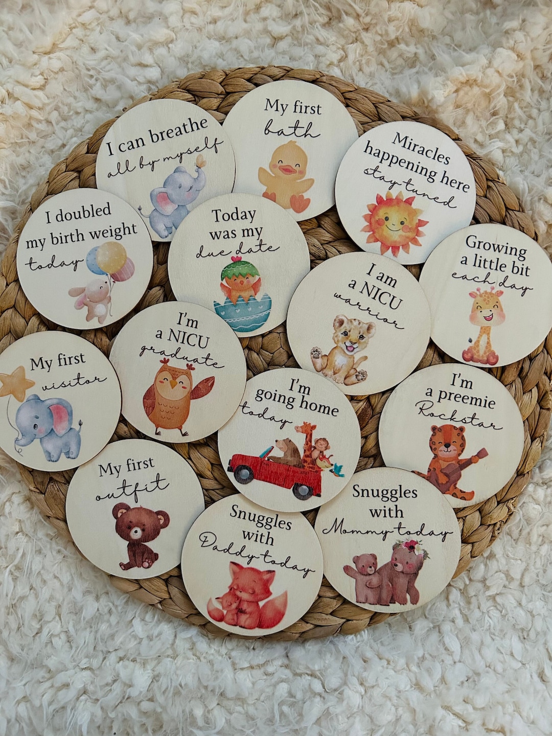 NICU Milestone Cards, NICU Baby Gift, NICU Mom Gift, Preemie Milestone ...