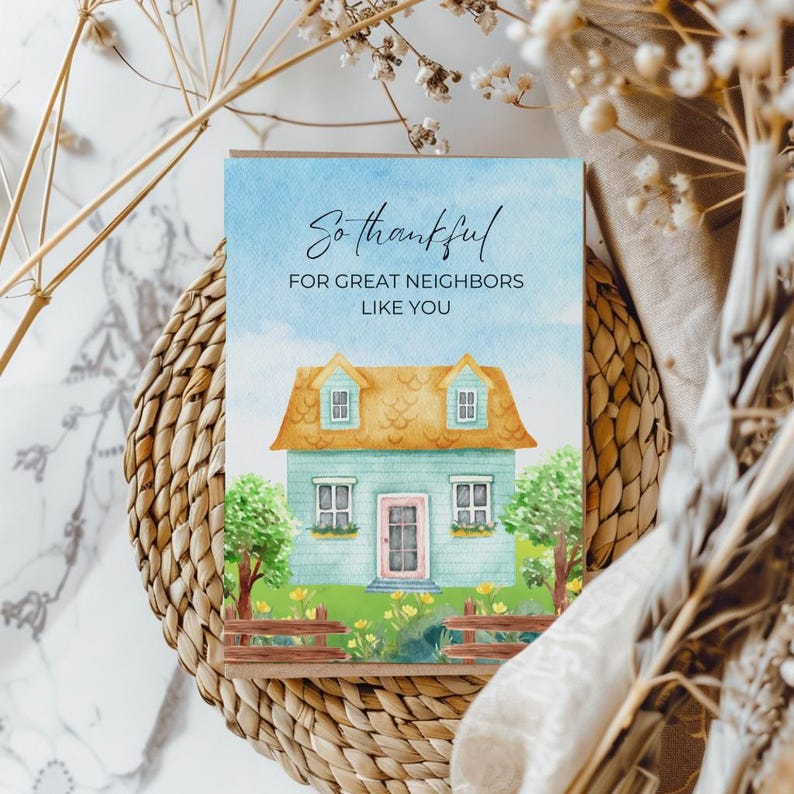 Thank You Card for Neighbor - Neighbor Card - Neighbor Friend Card ...