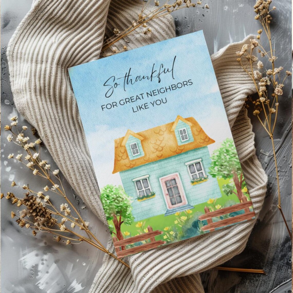 Thank You Card for Neighbor - Neighbor Card - Neighbor Friend Card ...