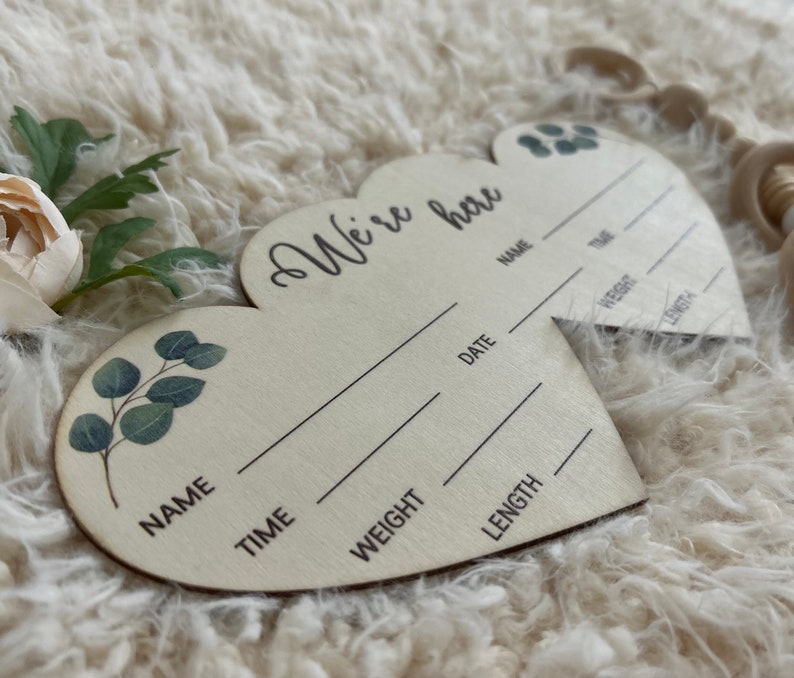 Twin Birth Announcement Sign, Twins Baby Announcement for Hospital ...