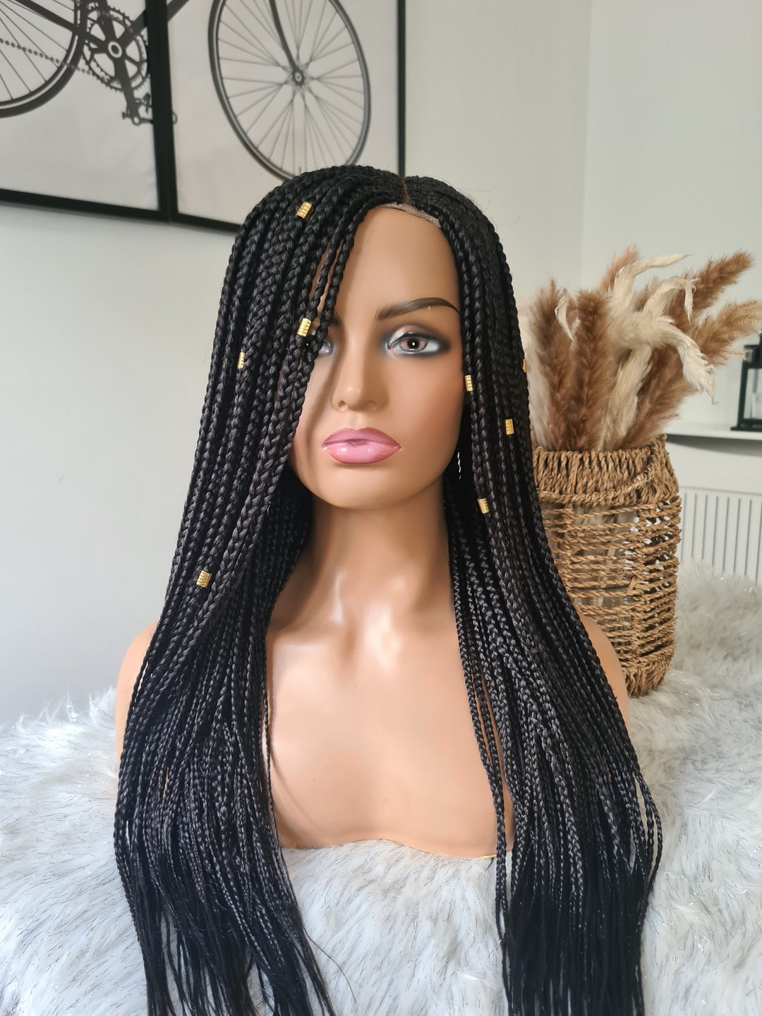 Ready to Ship Beautiful Hand Made Braid Wig in Natural Black. Colour 2 ...