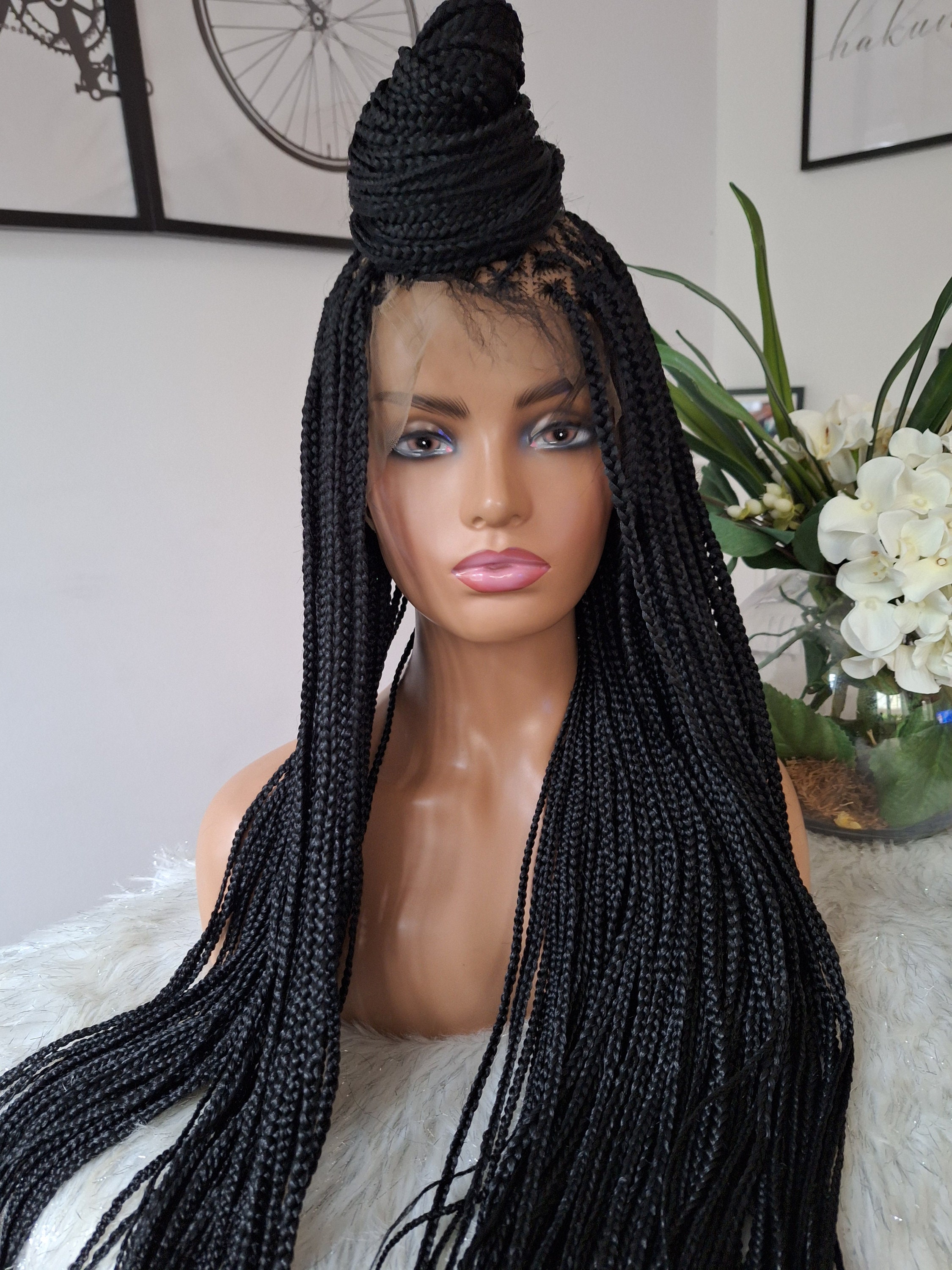Ready to Ship Beautiful Knotless Full Lace, Long Lenght, Braid Wig in ...