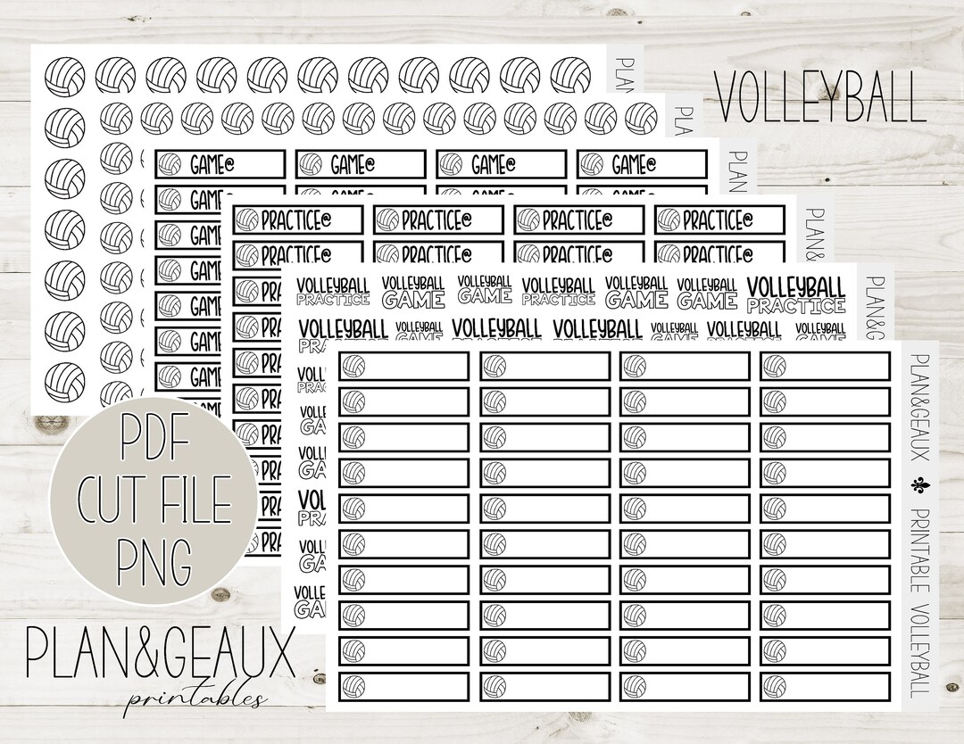 Volleyball Printable Planner Kit Volleyball Game Planner - Etsy