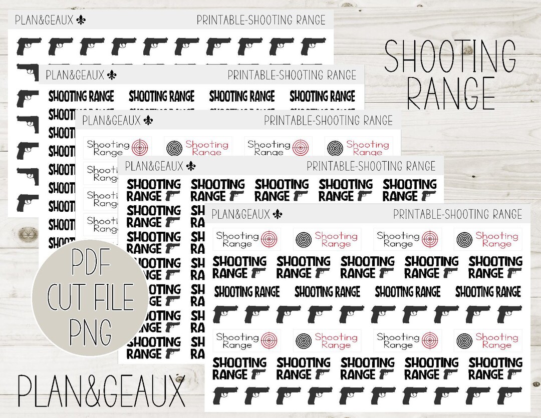 Shooting Range Printable Planner Kit, Shooting Planner Stickers ...